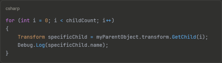How to Iterate Through the Children of a GameObject in Unity